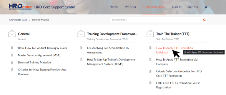 Panduan untuk Permohonan Pengecualian ‘HRD Corp Train-the-Trainer’ - Access Ideas