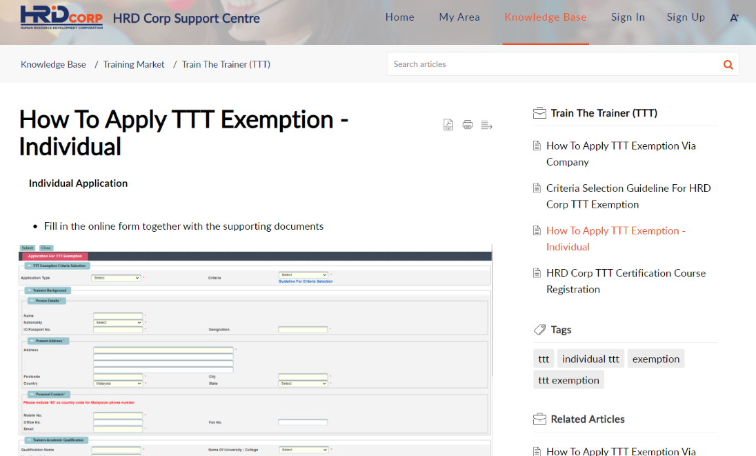 Panduan untuk Permohonan Pengecualian ‘HRD Corp Train-the-Trainer’ - Access Ideas