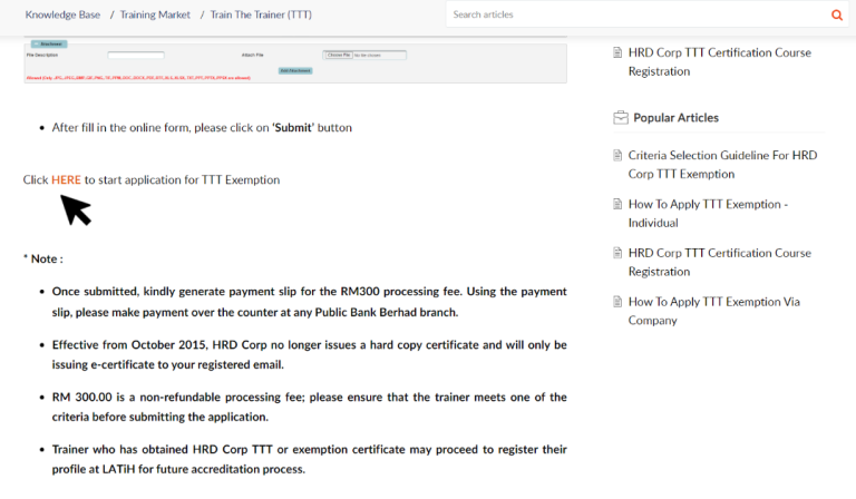 Panduan untuk Permohonan Pengecualian ‘HRD Corp Train-the-Trainer’ - Access Ideas